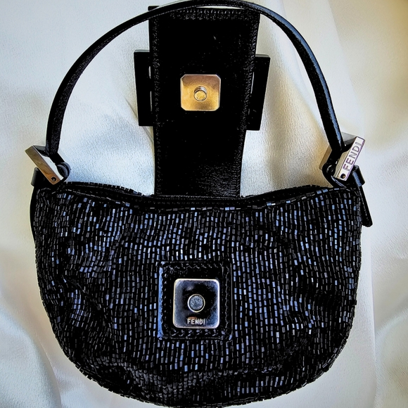 Fendi | Bags | Fendi Beaded Croissant Mini Baguette | Poshmark